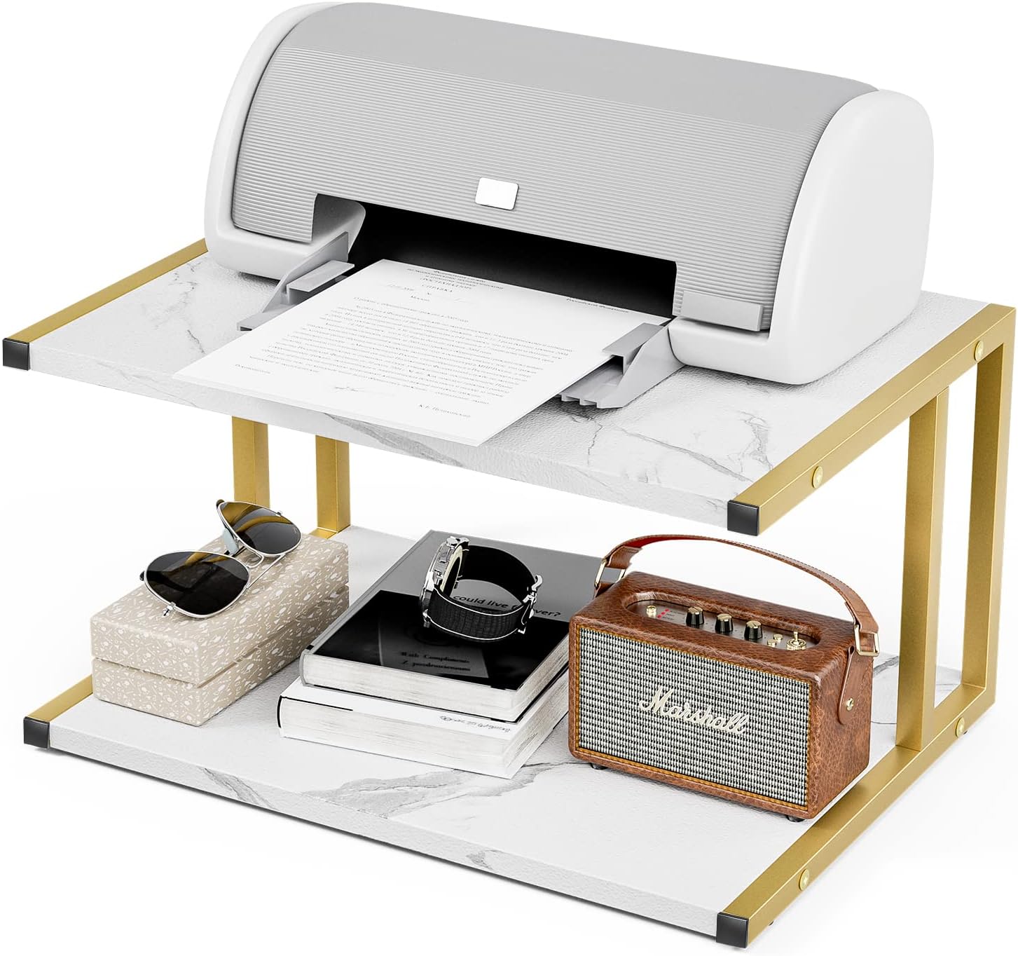 Amazon.com : XBurmo 2 Tier Printer Stand, Desktop Printer Stand with ...