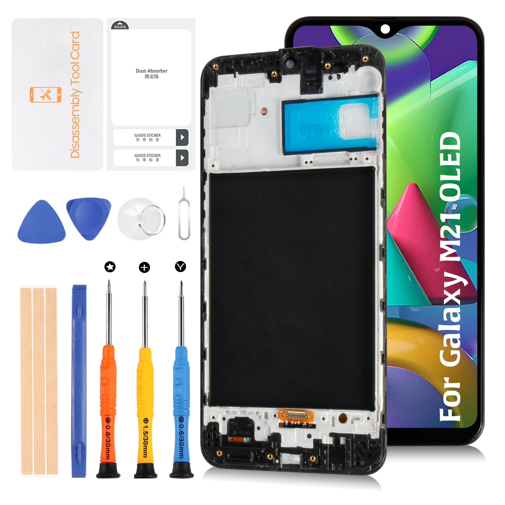 Amazon.com: Olivechard M21 M215 OLED LCD Display with Frame for Samsung ...