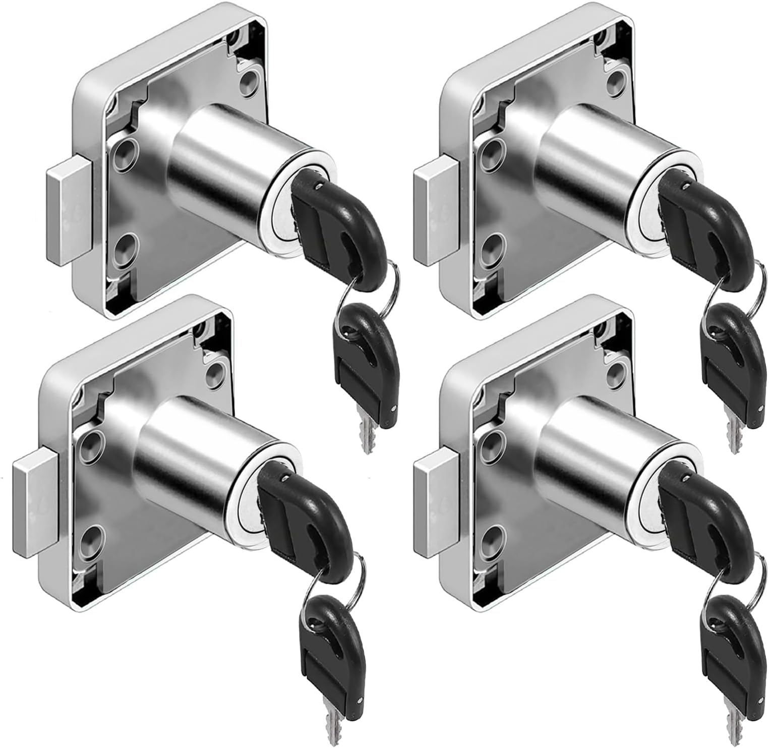 Litensh 2PCS Cam Lock with Key Alike, Security Cabinet Lock Cupboard ...