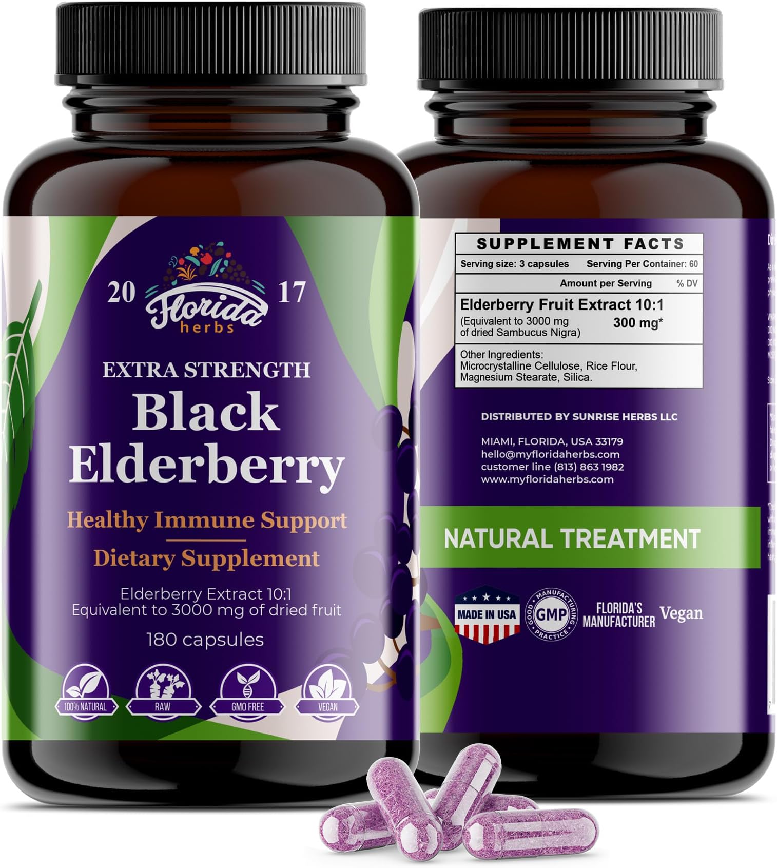 Amazon.com: Nature's Truth Black Elderberry Capsules | 100 Count ...