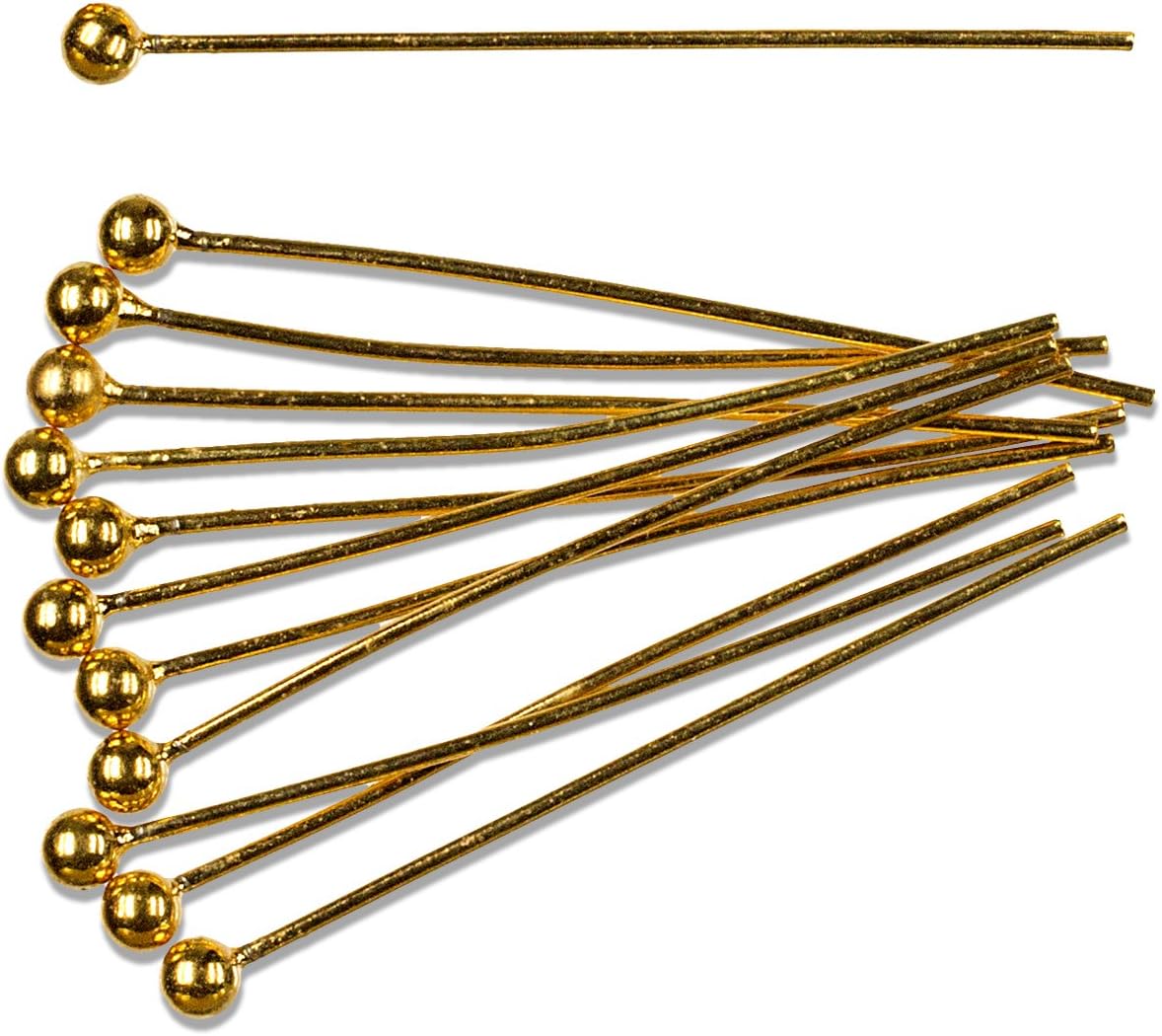 Amazon.com: Cousin Gold Elegance 14K Gold Plate Ball Pin, 12-Piece ...