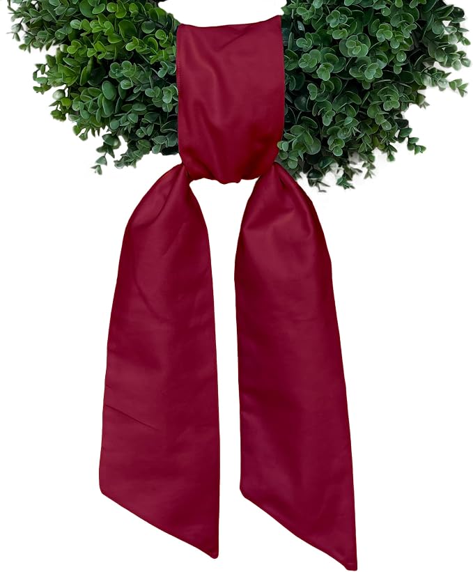 Amazon.com: Red Wreath Sash - Crimson Front Door Decor - Embroidery ...