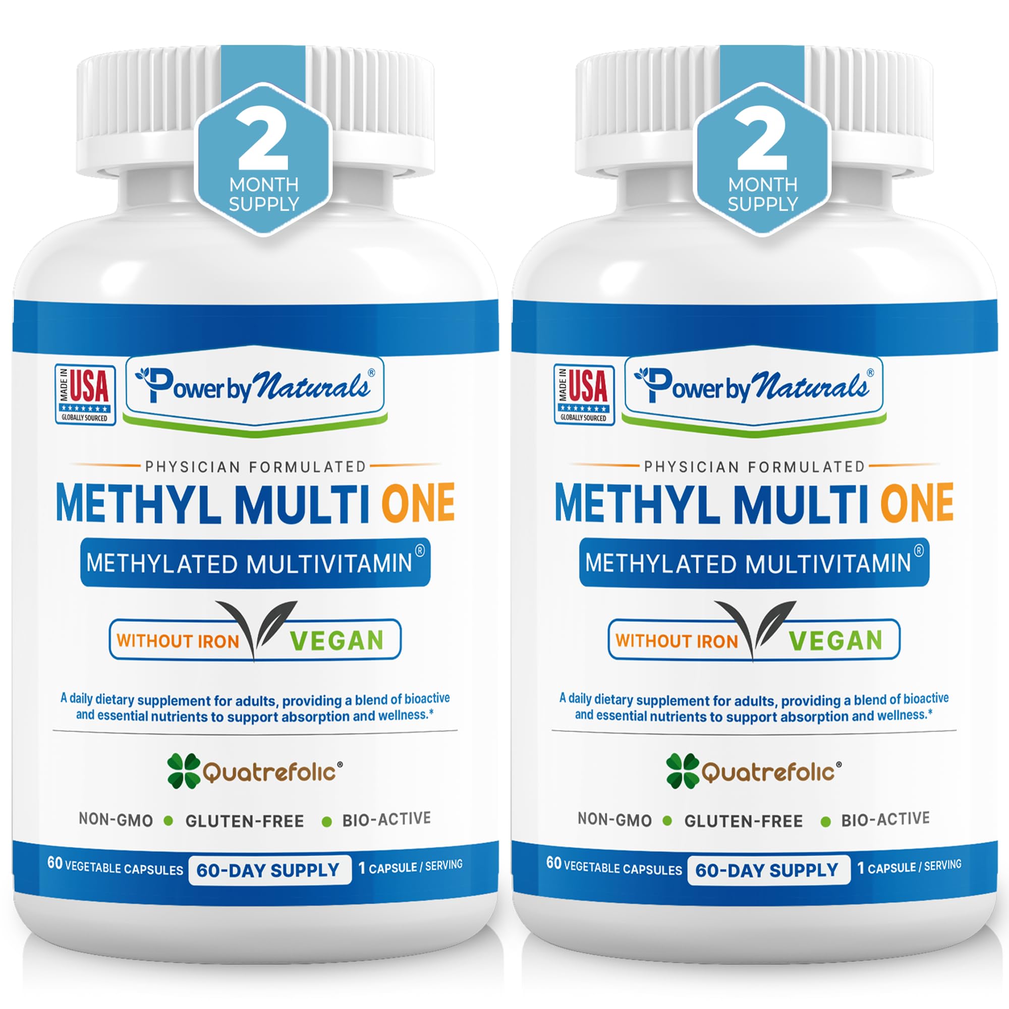 Amazon.com: Power By Naturals Methyl Multi One – Iron-Free Methylated ...
