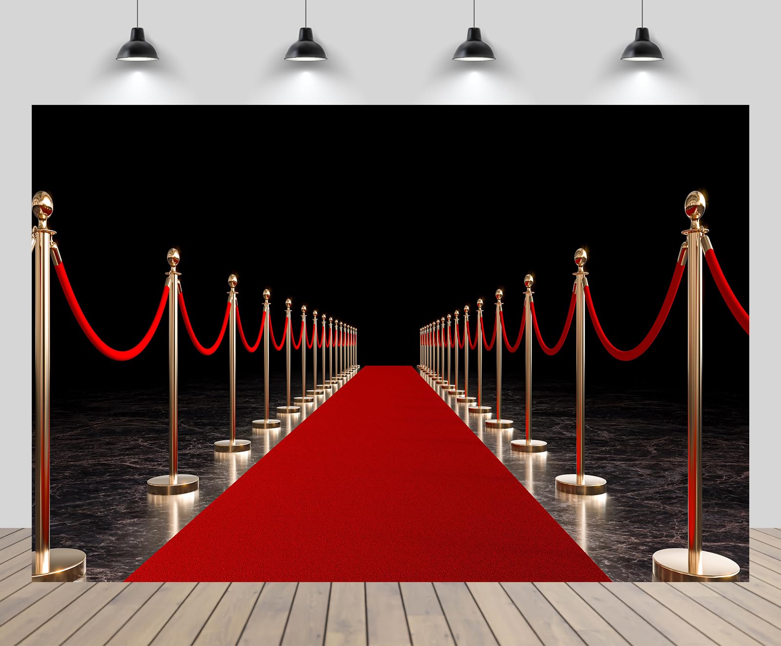 Amazon.com : CHNYWORK 9x6ft Red Carpet Backdrop Paparazzi Theme ...