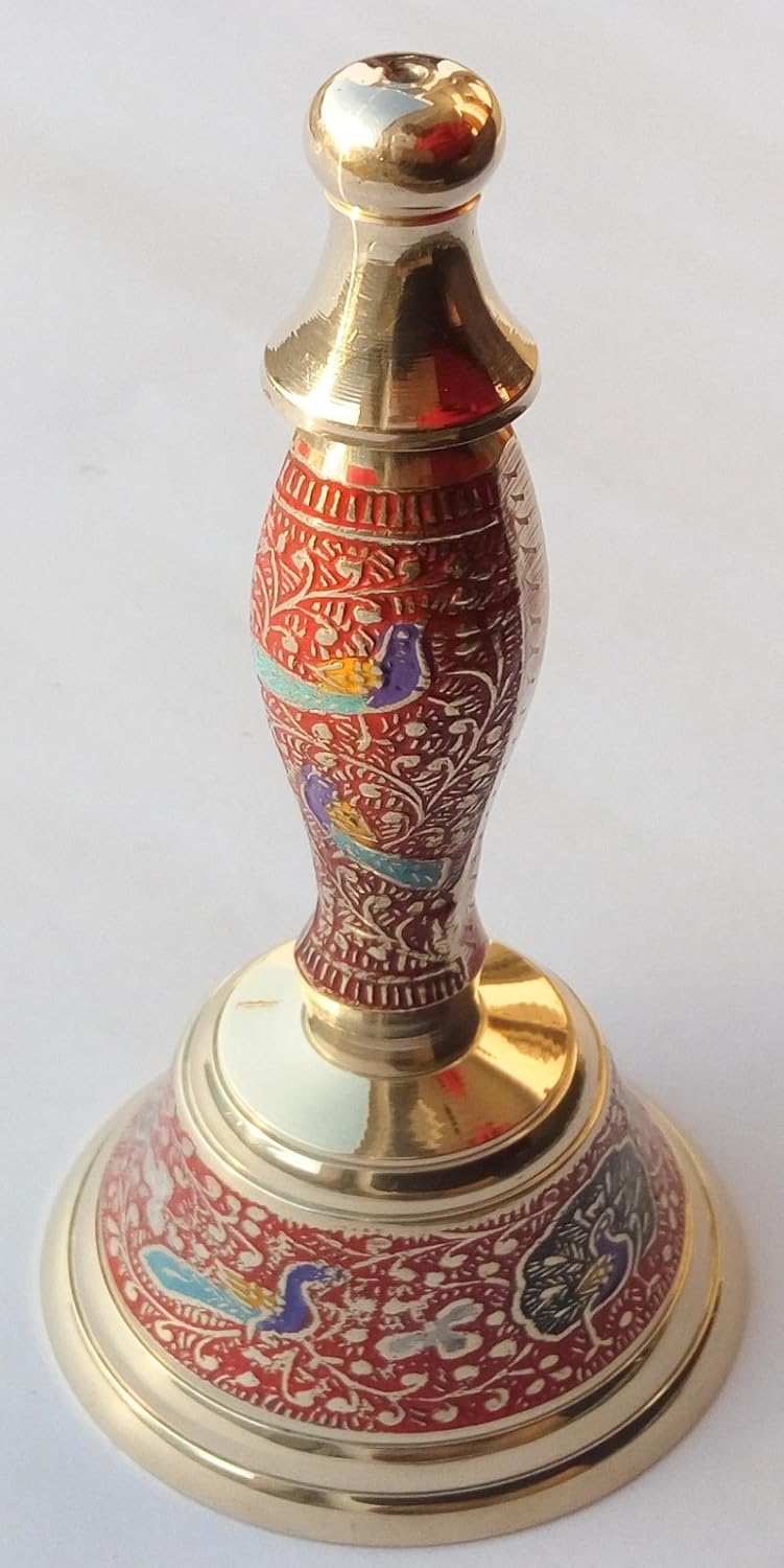 N Collection Pooja Hand Bell/Ghanti Height 18Cm / 7Inch (Pure Brass ...