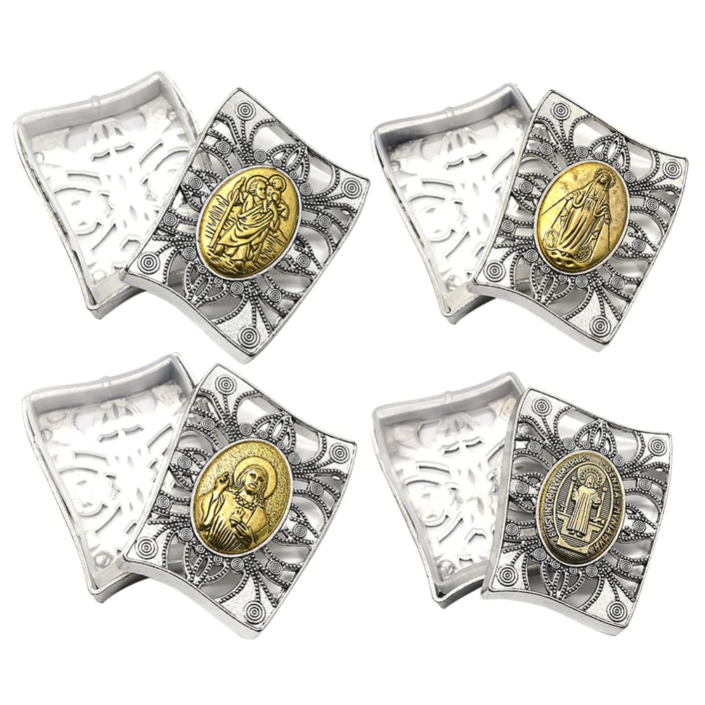 Amazon.com: Cabilock Vintage Jewelry Box 4Pcs Rosary Box Vintage ...