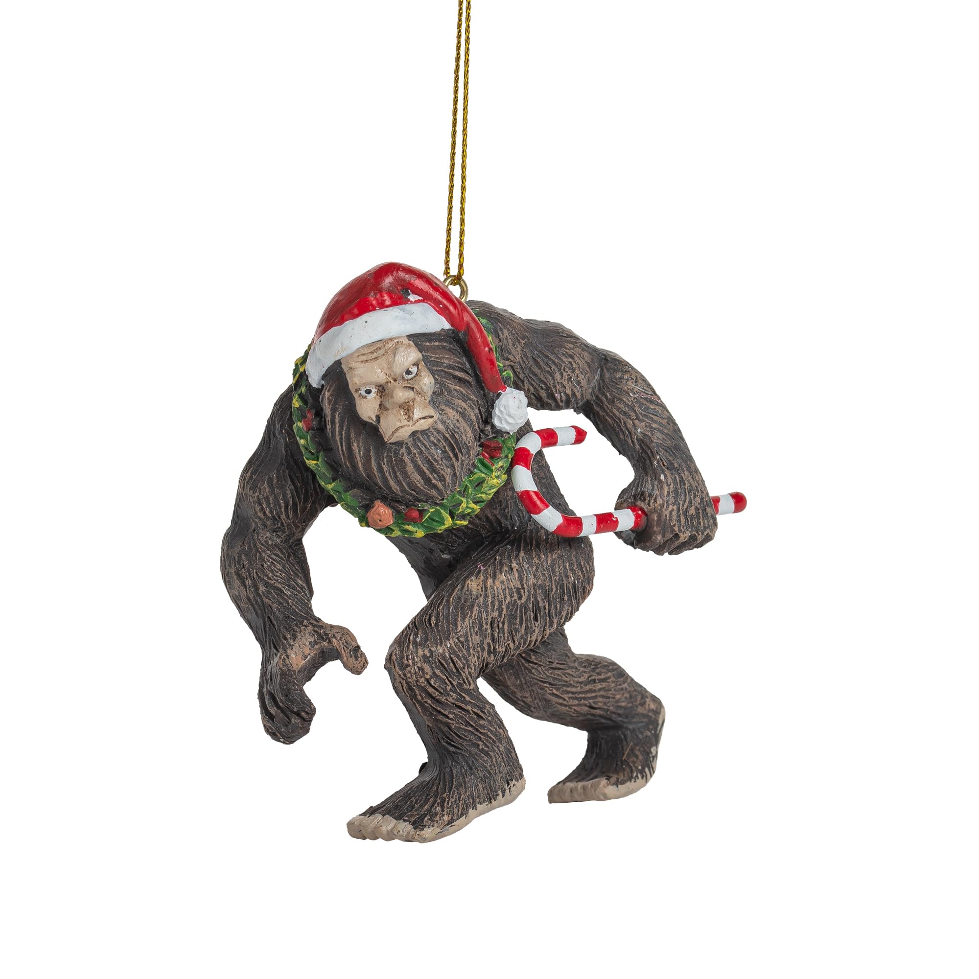 Amazon.com: Bigfoot Wearing Santa Hat Walking with Candy Cane Funny ...