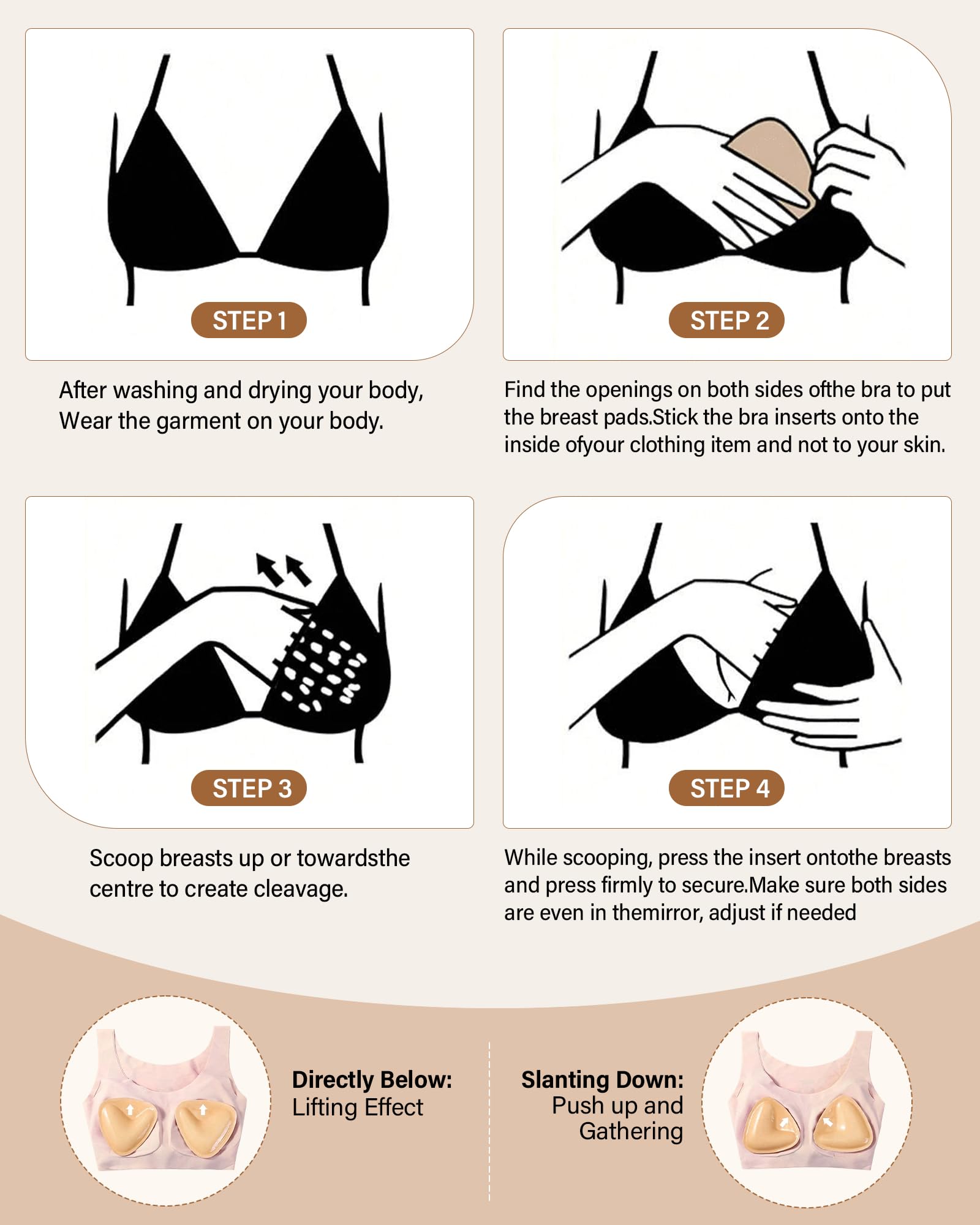 Snapklik.com : YODOOLTLY Sticky Bra Inserts Push Up - Double Sided ...