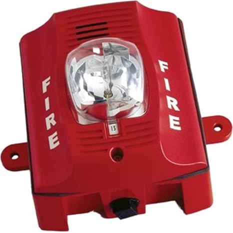 System Sensor P2RK Outdoor Horn Strobe, Wall Mounted, 2 Wire, Red ...