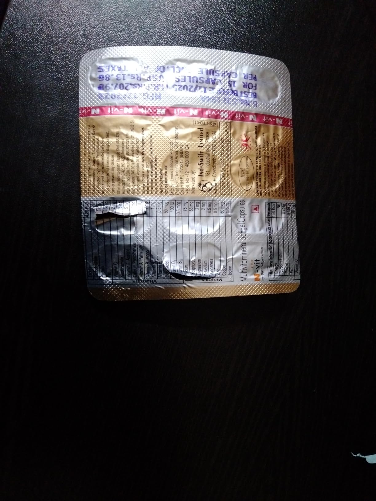 N-Vit Multivitamin Capsules, Pack of 15 : Amazon.in: Health & Personal Care