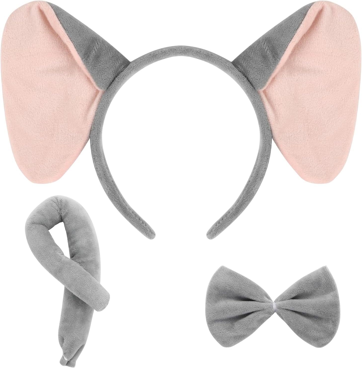 Amazon.com: EVERMARKET 3 Pieces Elephant Costume Set Elephant Ears ...