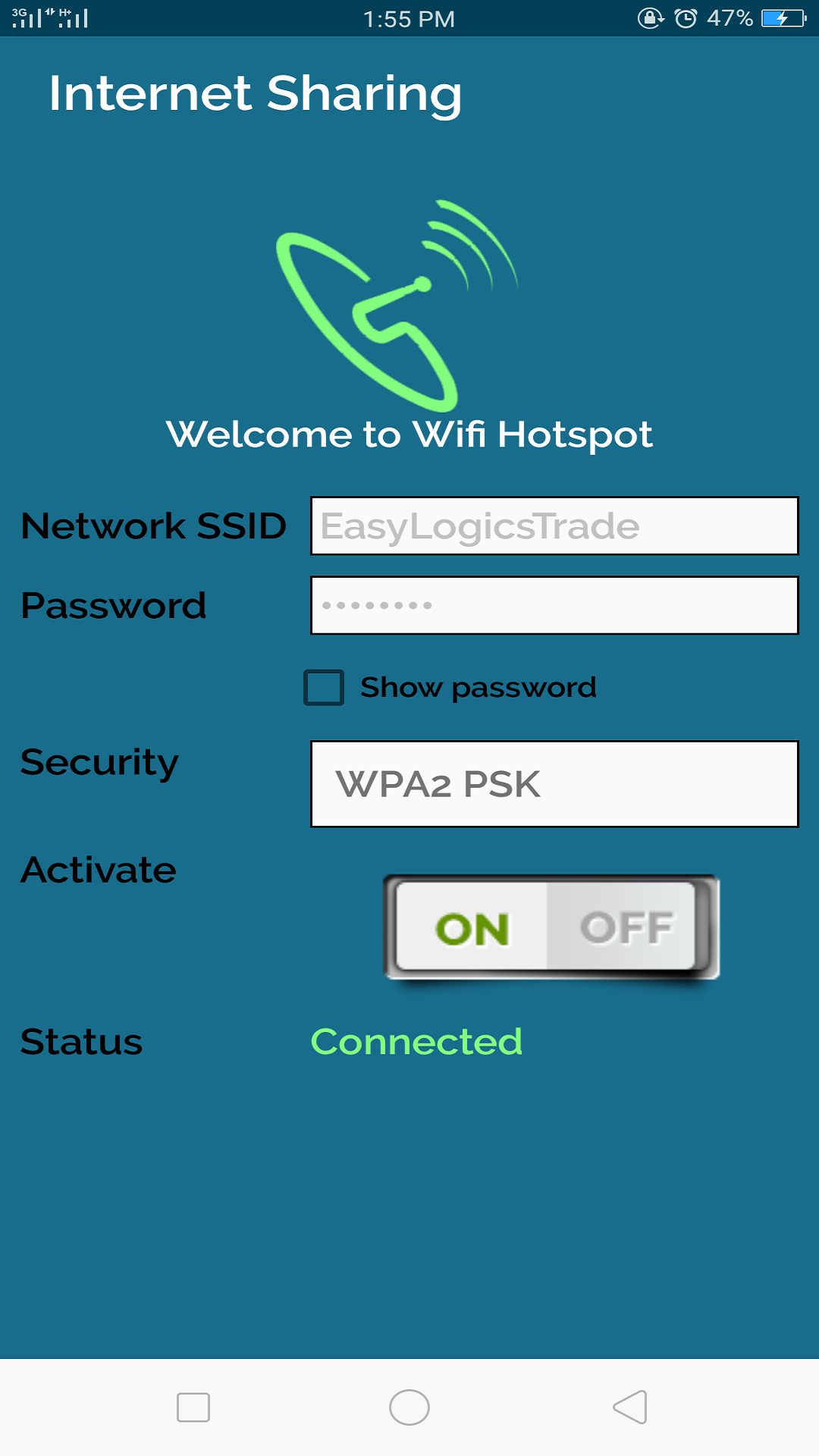 Internet Sharing - WiFi Hotspot - 4G data Tether - App on Amazon Appstore
