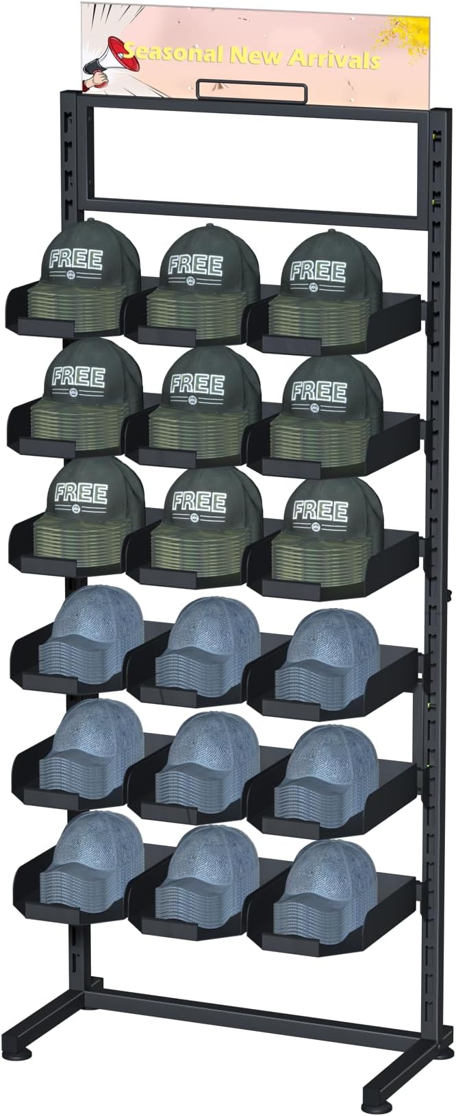 Amazon.com: ztysn Large Hat Rack Stand - 6 Tier Adjustable Ball Cap ...