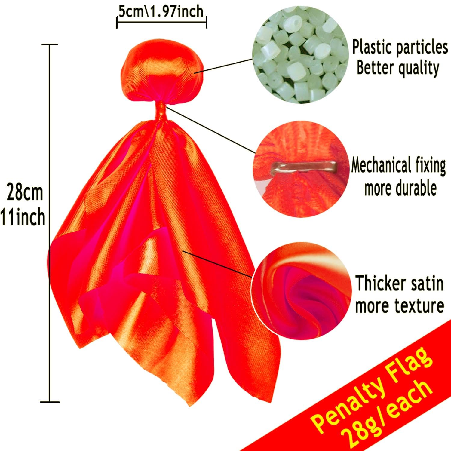 Snapklik.com : HIOHWEFH 6 Pcs Red Penalty Flag Football Flags ...