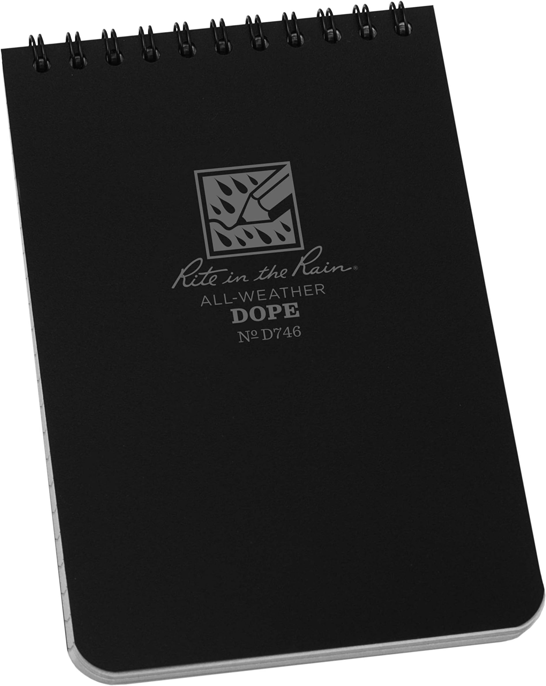 Amazon.com: Rite in the Rain Weatherproof Top Spiral DOPE Logbook, 4" x ...