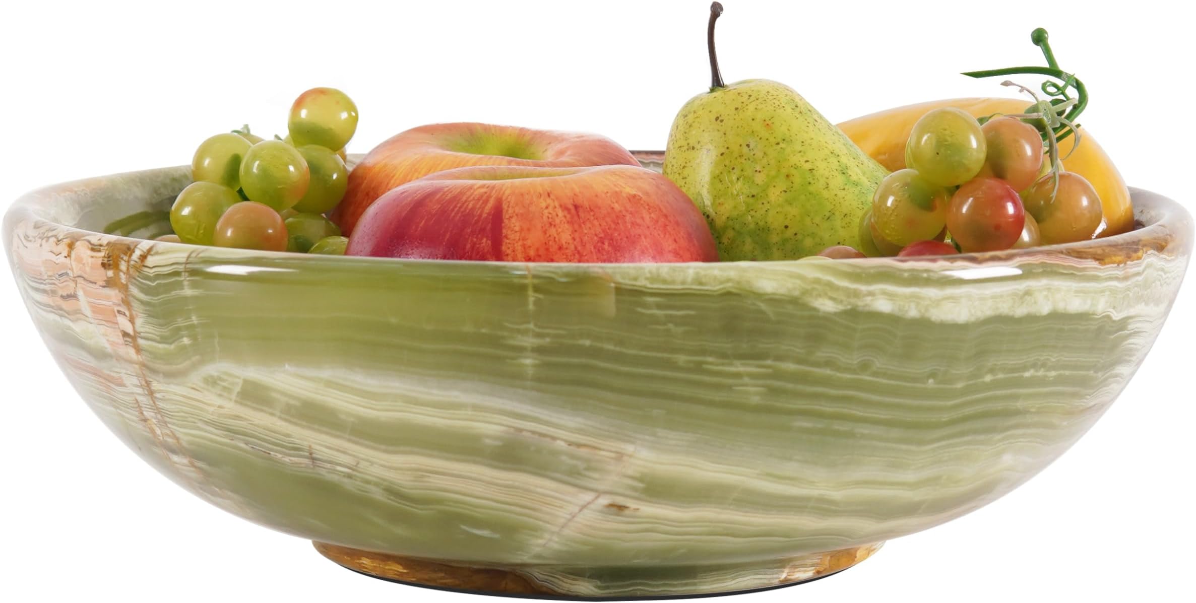 Amazon.com: Oval Fluted Green Marble Bowl, Handmade Marble Bowl ...