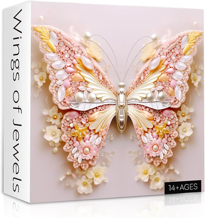 Amazon.com: Butterfly Puzzles for Adults 1000 Pieces, Colorful Jewels ...