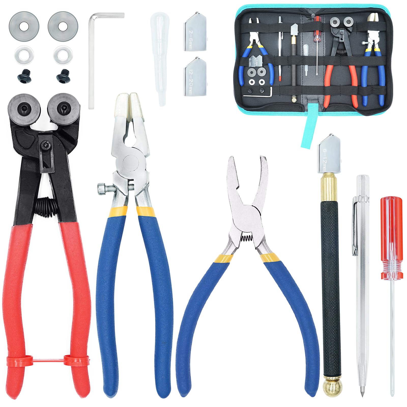 Snapklik.com : Glass Running Breaking Pliers And Glass Cutter Kit Glass ...