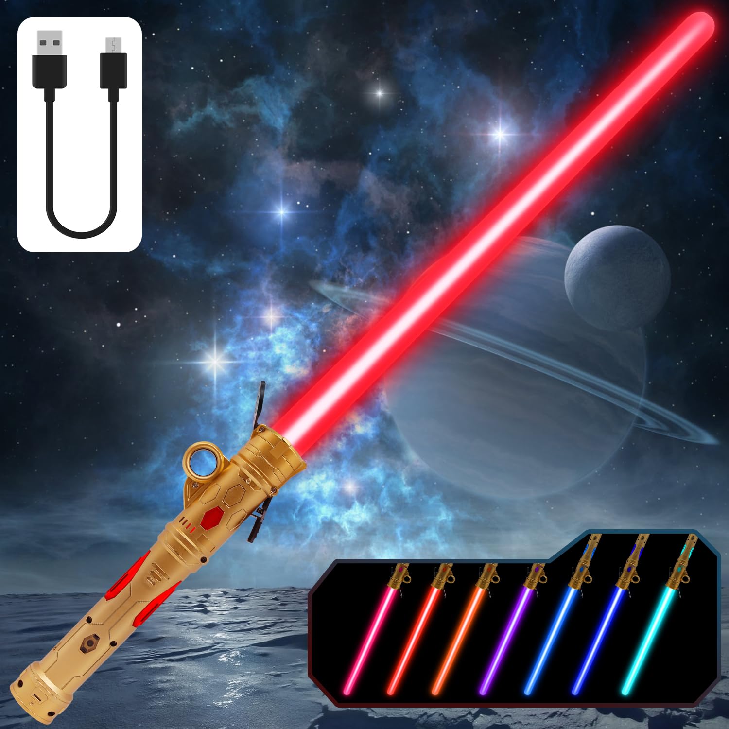 Amazon.com: Light up Saber for Kids, LED Dual Light Swords Set with 25 ...