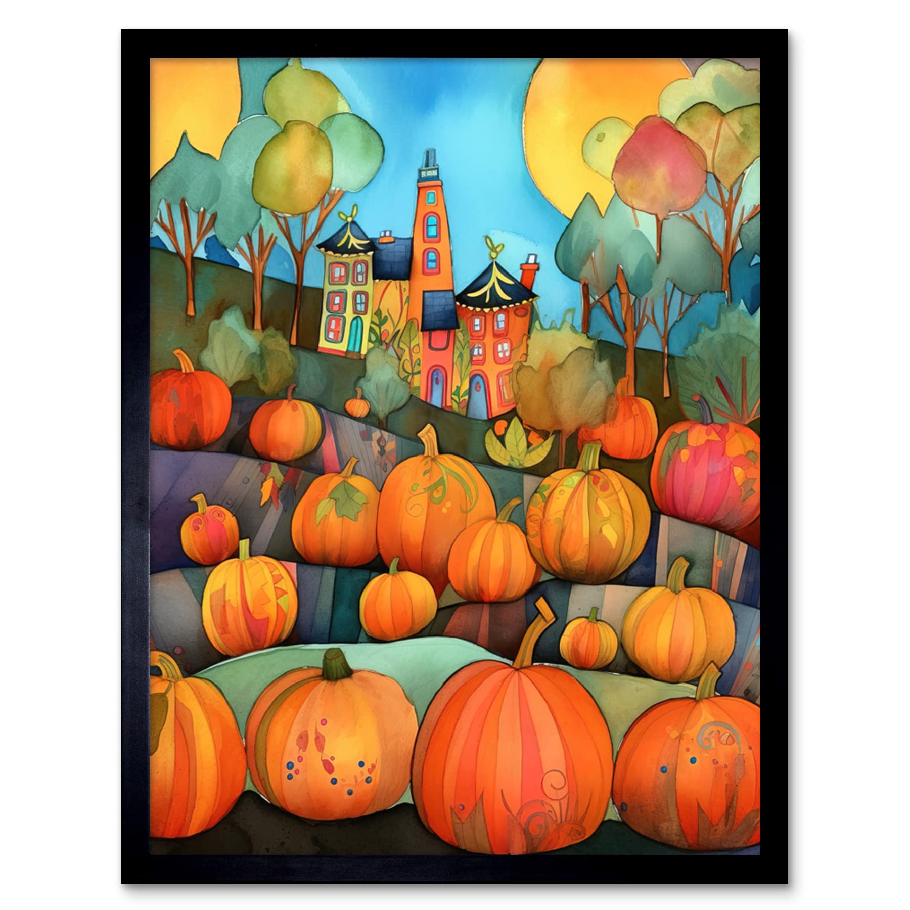 Spooky Pumpkin Patch Art