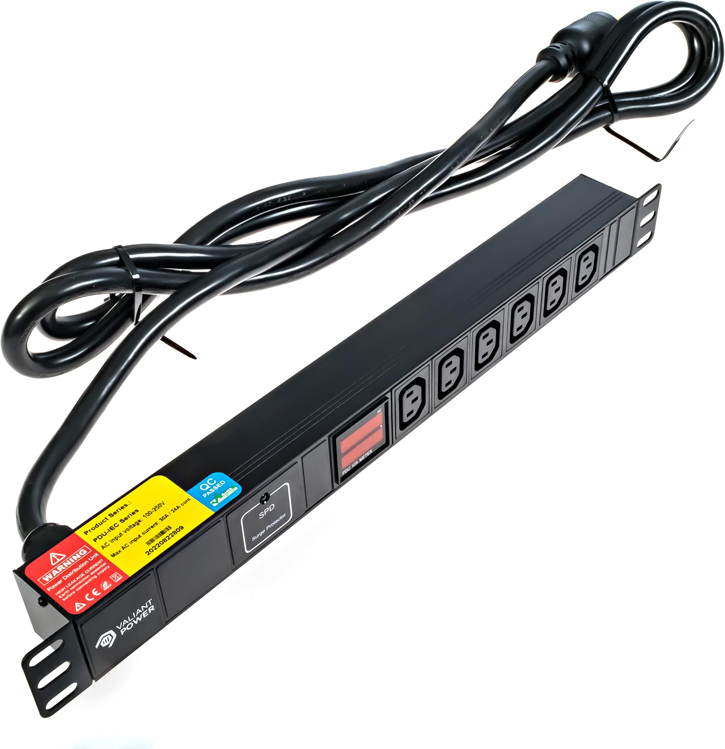 Amazon.com: Valiant Power Rack Mount Power Strip - 240V 30A Single Phase PDU with Built-in Surge ...