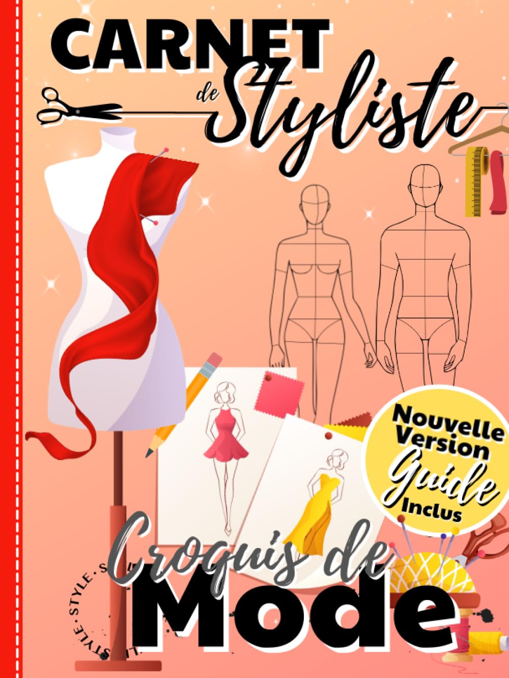 Carnet de Styliste Croquis de Mode: Plus de 350 silhouettes de ...