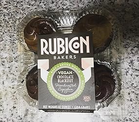 Amazon.com: Rubicon Bakery, Cupcake Vegan Chocolate Blackout, 10 Ounce ...