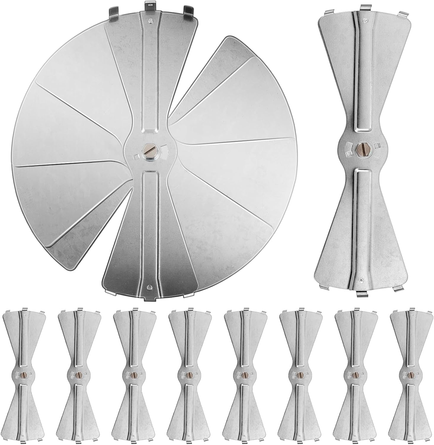 Shimeyao 10 Pcs Radial Air Dampers 10" Galvanized Steel Control Your ...