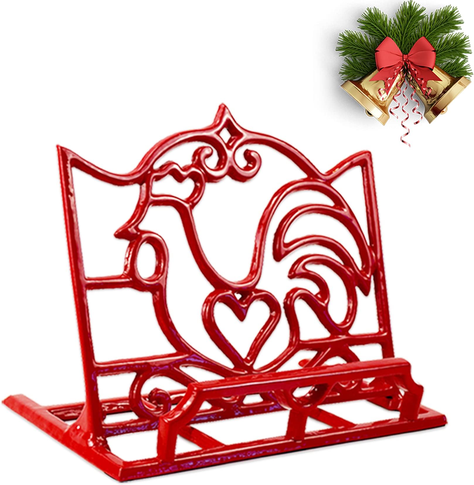 Amazon.com: MINLUFUL Vintage Cookbook Stand, Robust Wrought Cast Iron ...
