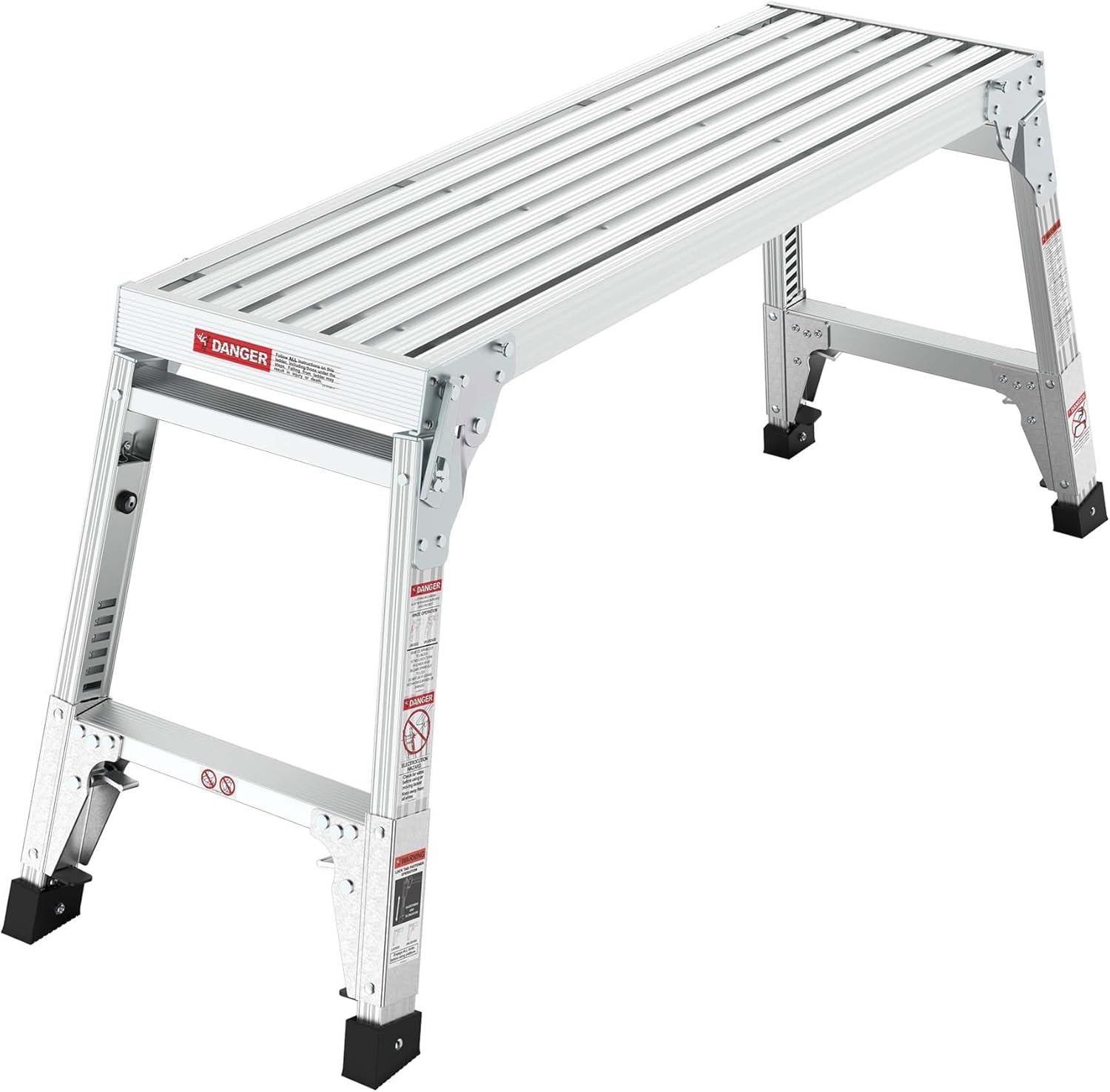 Folding Work Platform Adjustable Height, Heavy Duty Platform Step ...