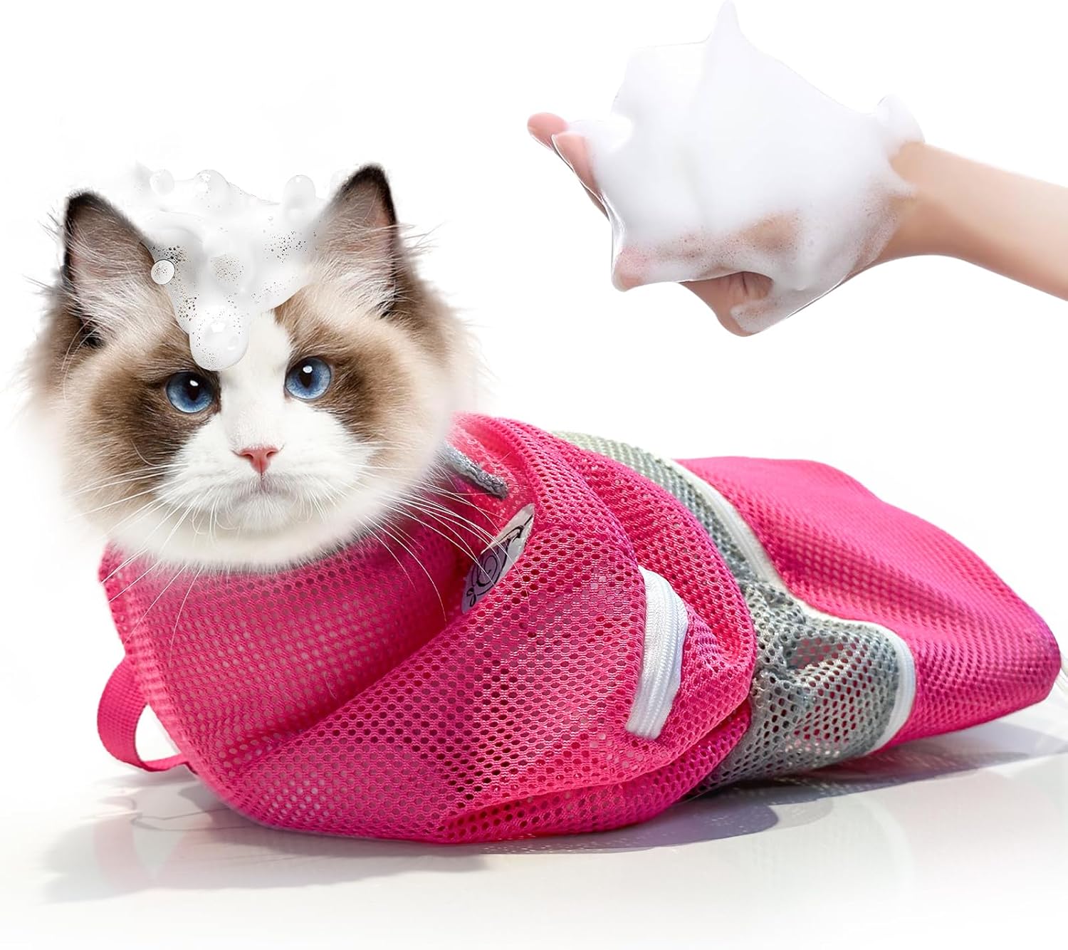 Amazon.com : Cinf Cat Bathing Bag, Breathable Mesh Anti Scratch ...