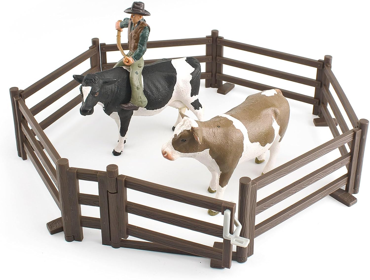 Amazon.com: LC JoyCre Realistic Bull Toys for Cowboy and Fence 2PCS Big ...