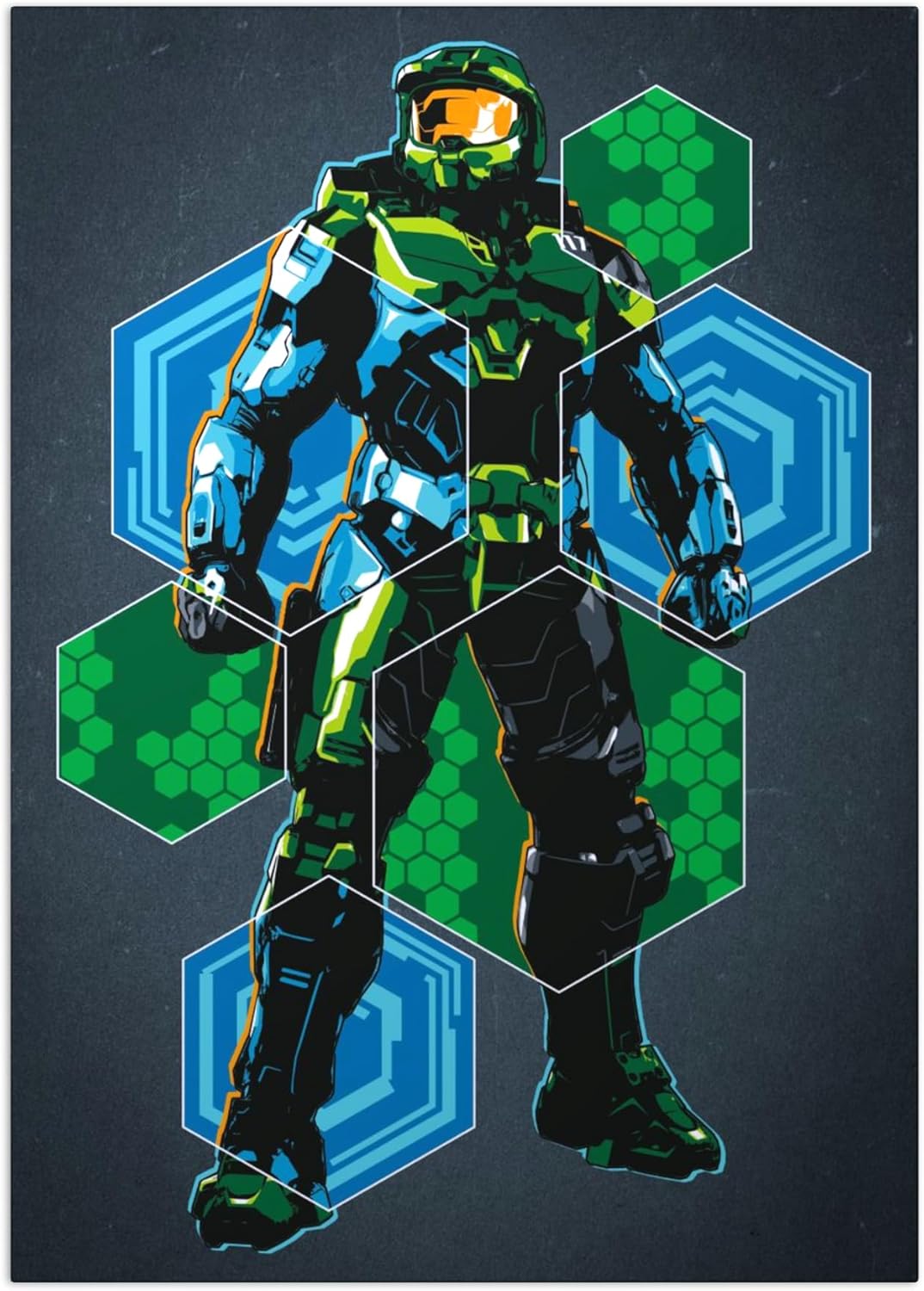 Displate Officiel Halo Game Métallique Fixation Magnétique Licence ...