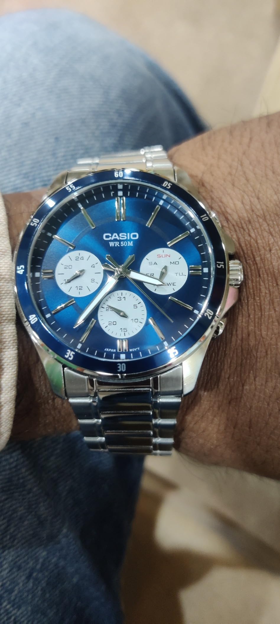 Casio Enticer Men MTP-1374D-2A3VDF Analog Blue Dial Men (A2346) : Amazon.in: Fashion