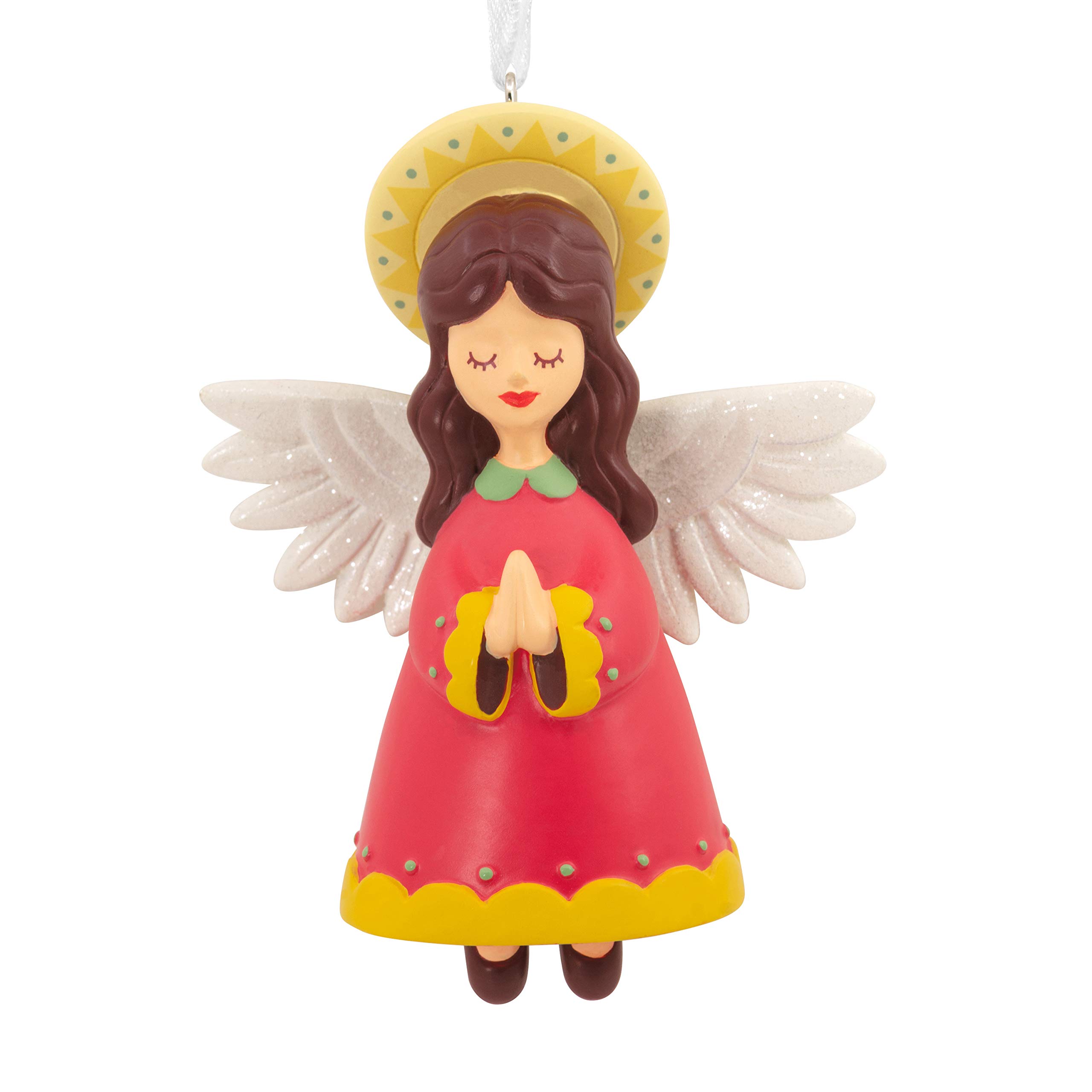 Amazon.com: Hallmark Vida Christmas Ornament, Folk Art Angel ...