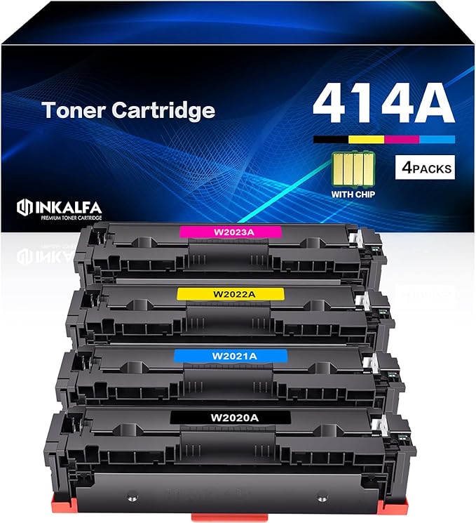 414A Toner Cartridges 4 Pack: Compatible Replacement for HP 414A 414X ...