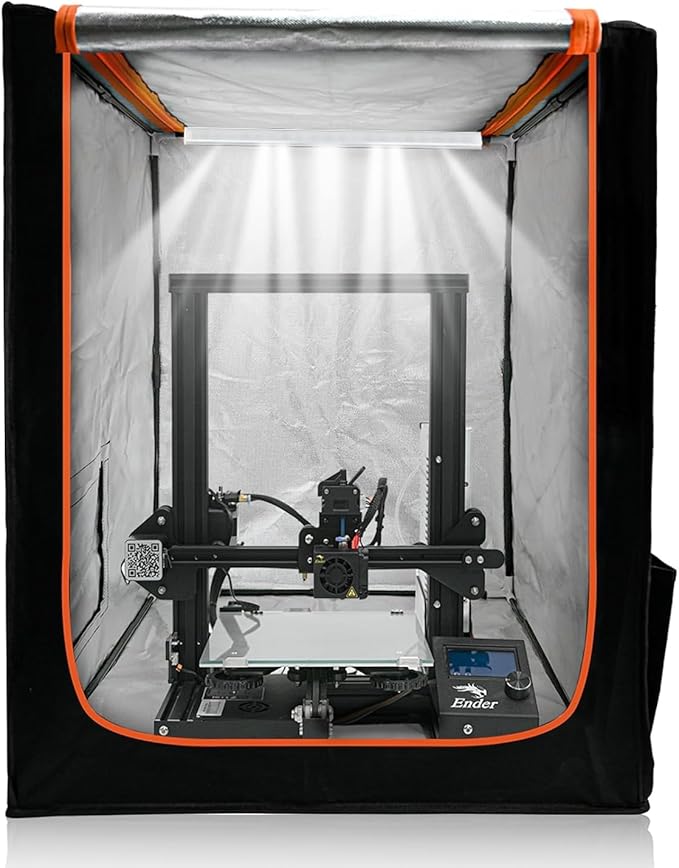 3D Printer Enclosure with LED Lighting, Fireproof Dustproof Tent ...