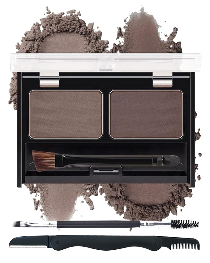 Amazon.com : Eyebrow Powder Kit-Waterproof Two Colors Brow Powder ...