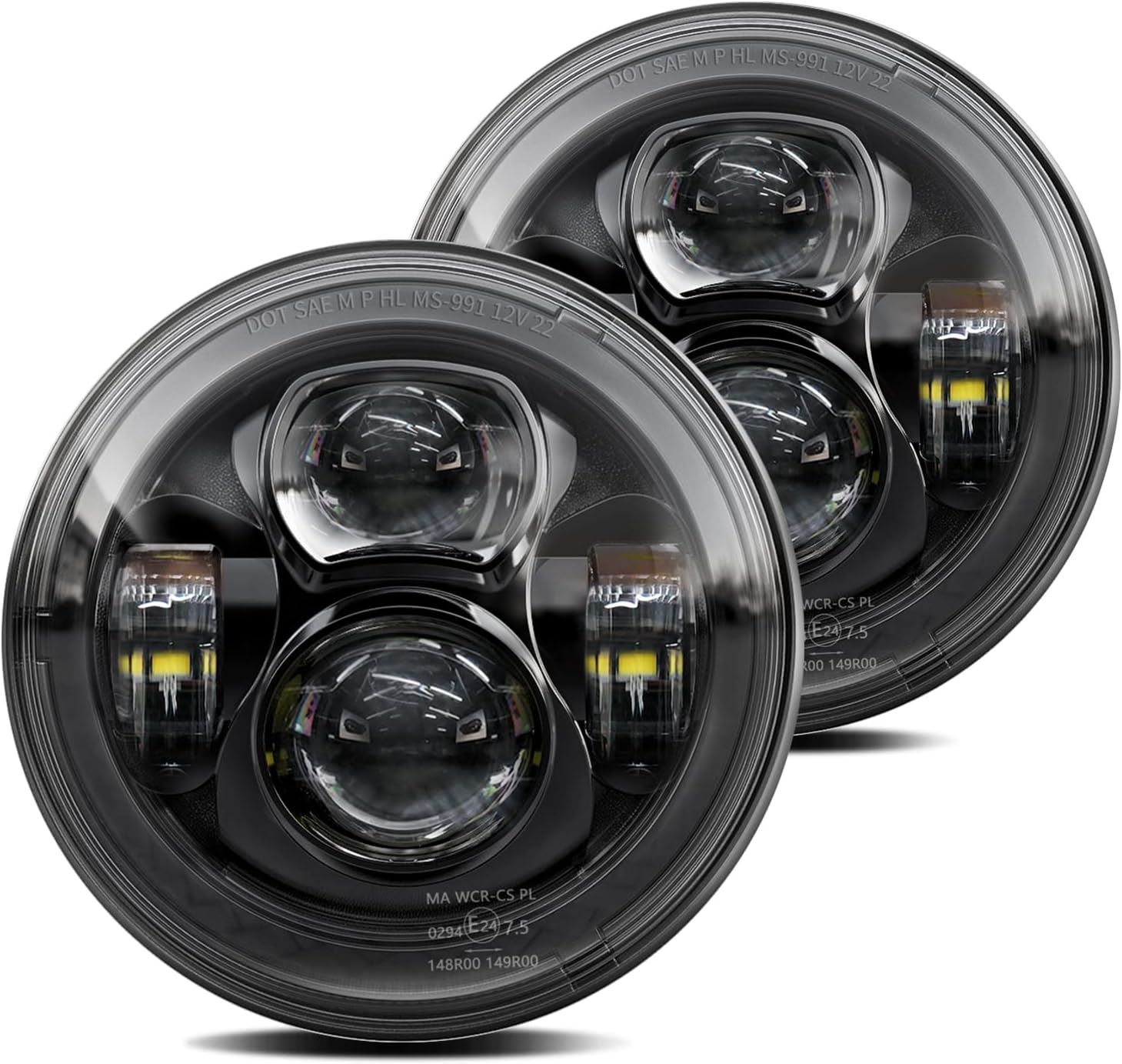 Amazon.com: Axial Raxiom Series LED Daymaker Headlights; Chrome Housing ...