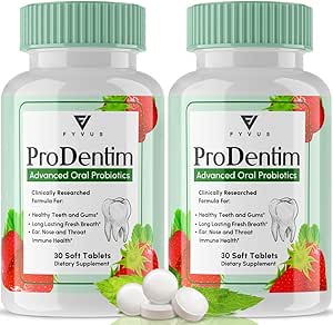 (2 Pack) Prodentim Chewable Tablets for Gums and Teeth Soft Melts, Pro ...