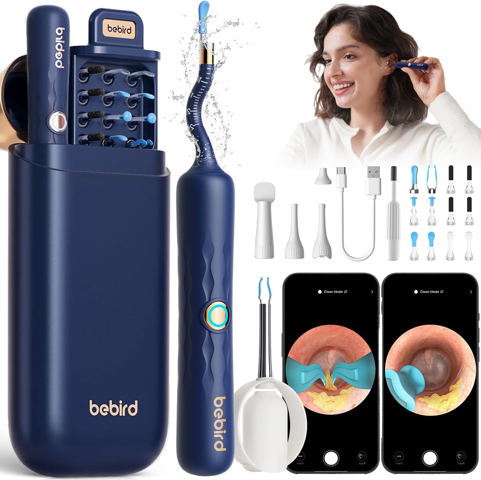 Amazon.com: Bebird Earsight Plus Ear Wax Removal Tool Camera, Ear ...