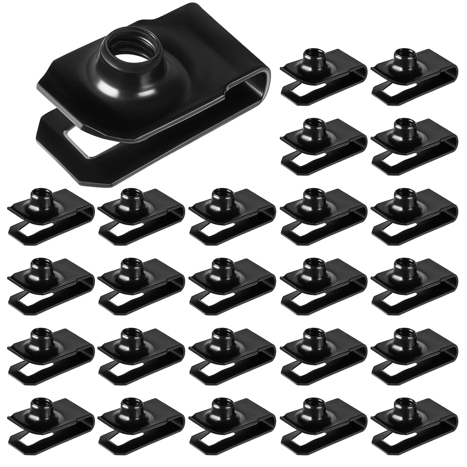 Amazon.com: 25 Pcs Fender Nuts 1/4"-20 U-Style Clip-On Nut Regular ...