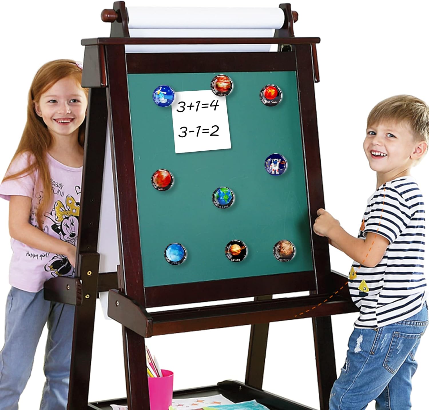 Fridge Magnets Planets, Yeelua 12Pcs 3D Glass Whiteboard Magnets for ...