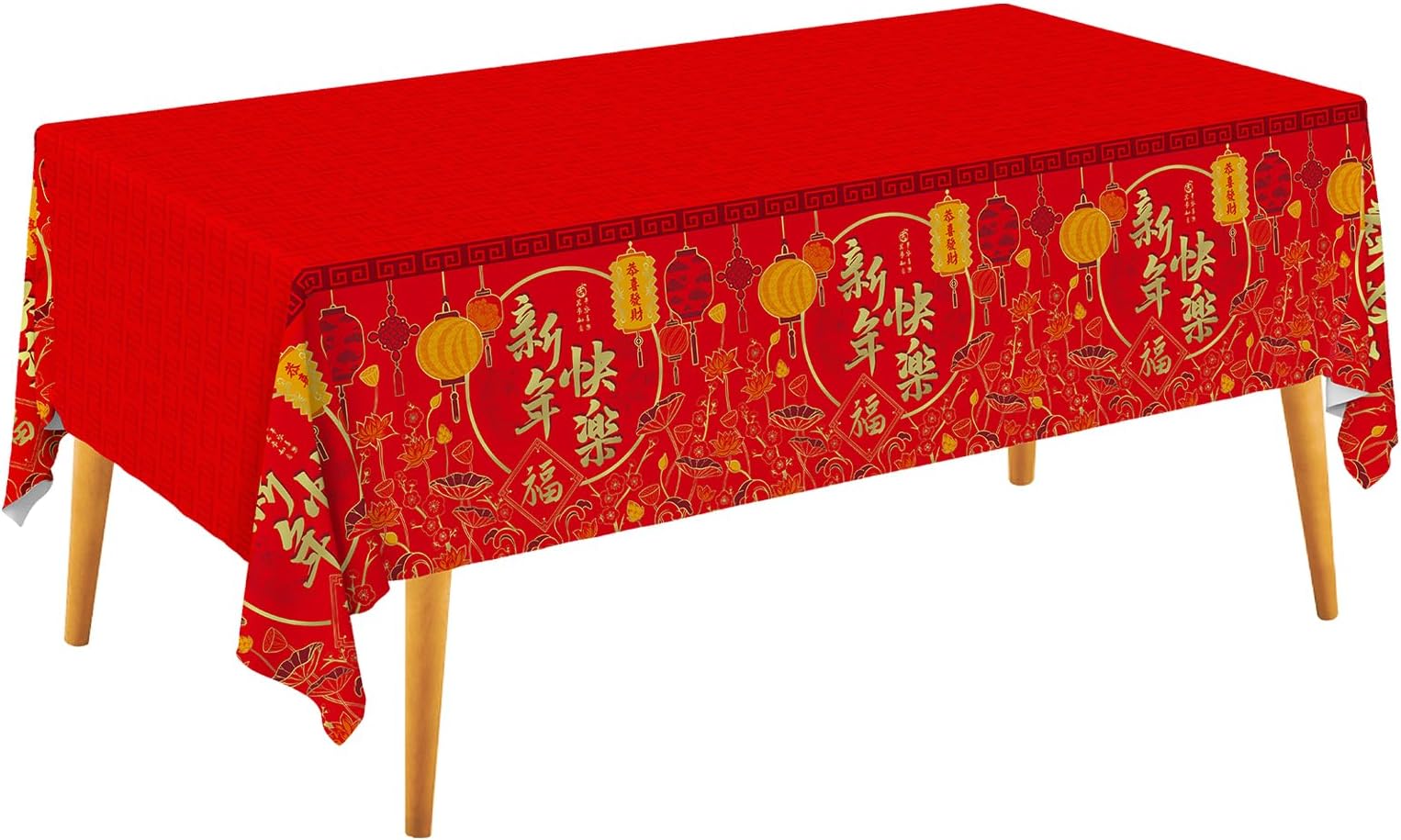 Amazon.com: Beistle Asian Tablecovers, 54” x 108”, Plastic Table Cloth ...
