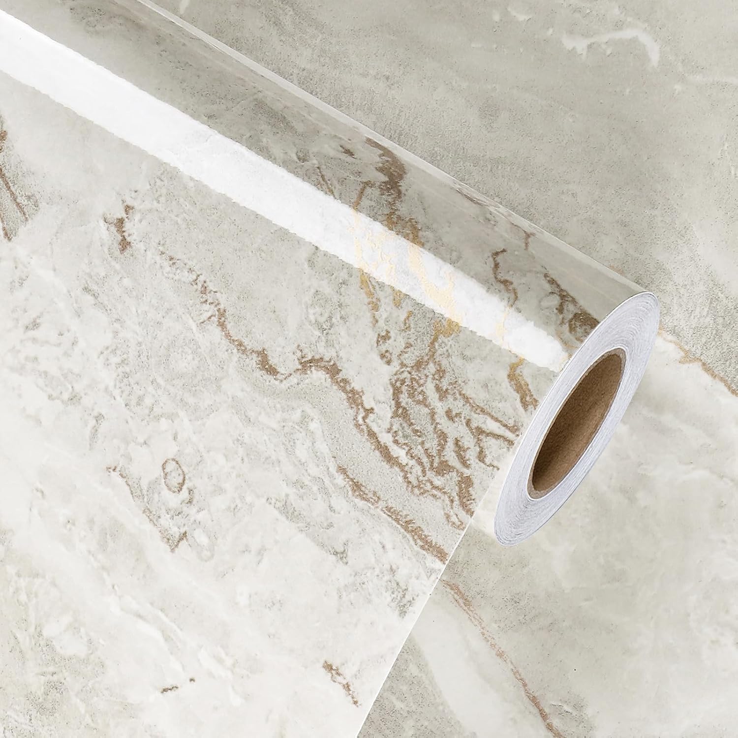 Grey/Gold Marble Contact Paper for Desk Top Marble Peel and Stick ...