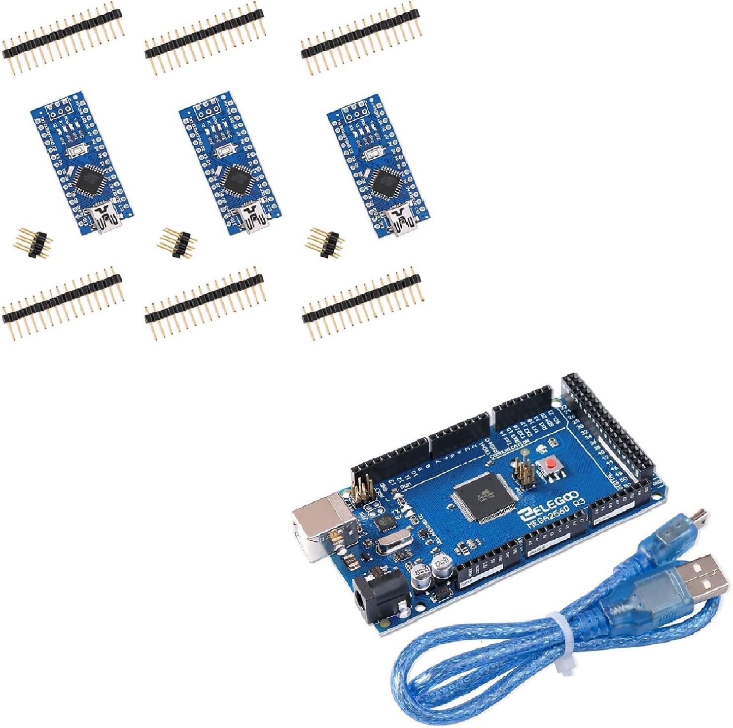 Amazon.com: ELEGOO Nano Board CH 340/ATmega+328P & MEGA R3 Board ATmega ...