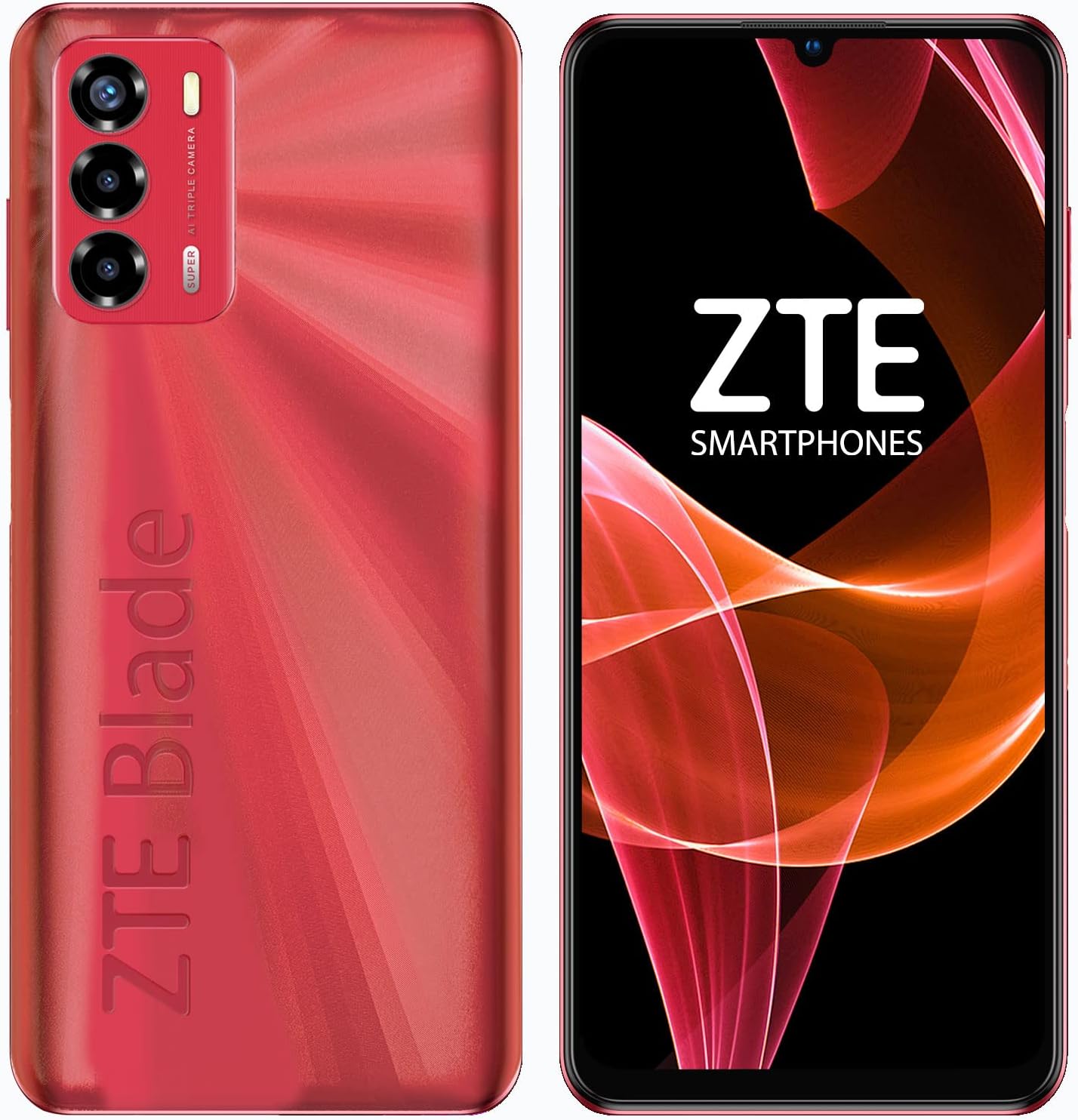 ZTE Blade A55 Smartphone 128 GB + 4GB RAM Desbloqueado Azul : Amazon ...