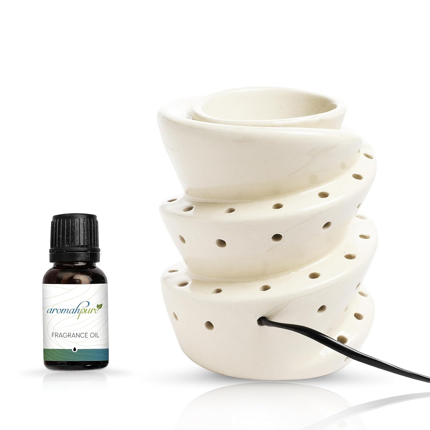 Aromahpure White Electric Ceramic Spiral Diffuser |with Assorted 15ml ...