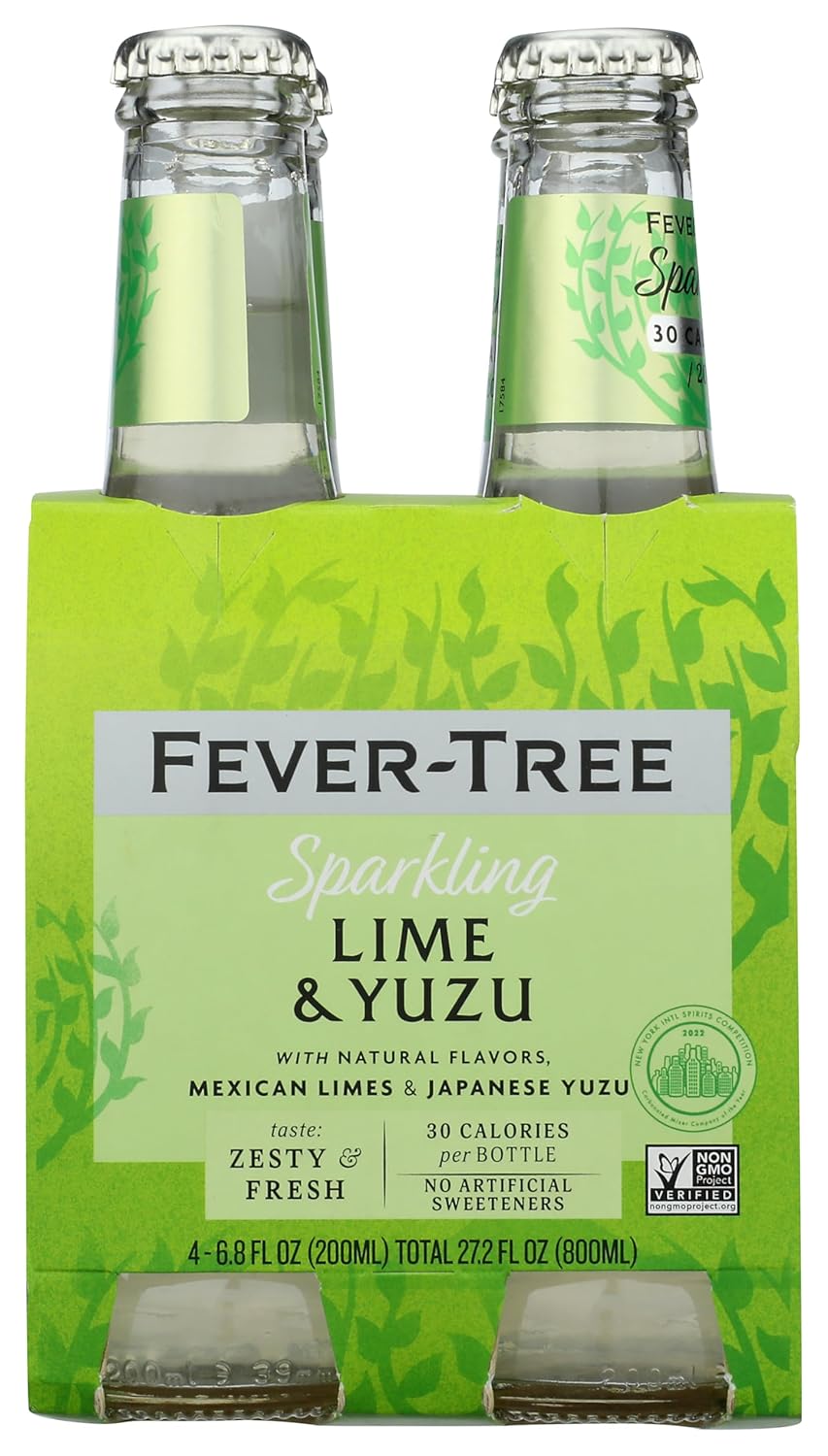Fever-Tree Sparkling Lime & Yuzu Mixer 4Pk, 6.8 Fz