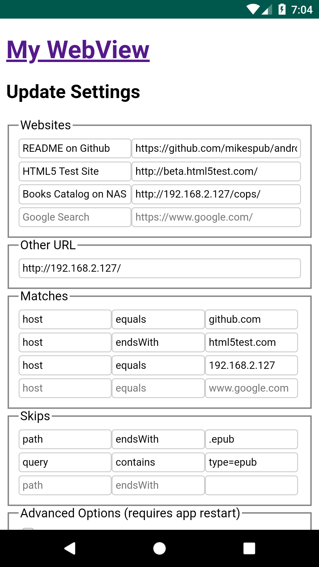 My WebView - App on Amazon Appstore
